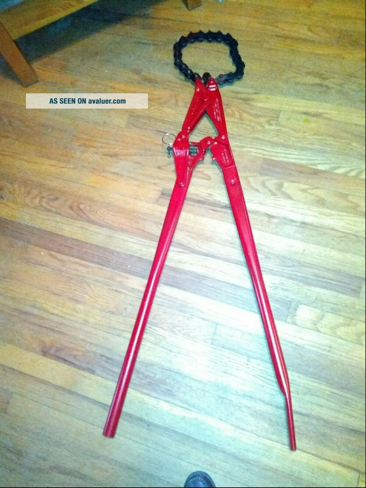 Vintage Wheeler Chain Soil Pipe Cutter Snap Tool - Cuts Up To 6 Inches ...