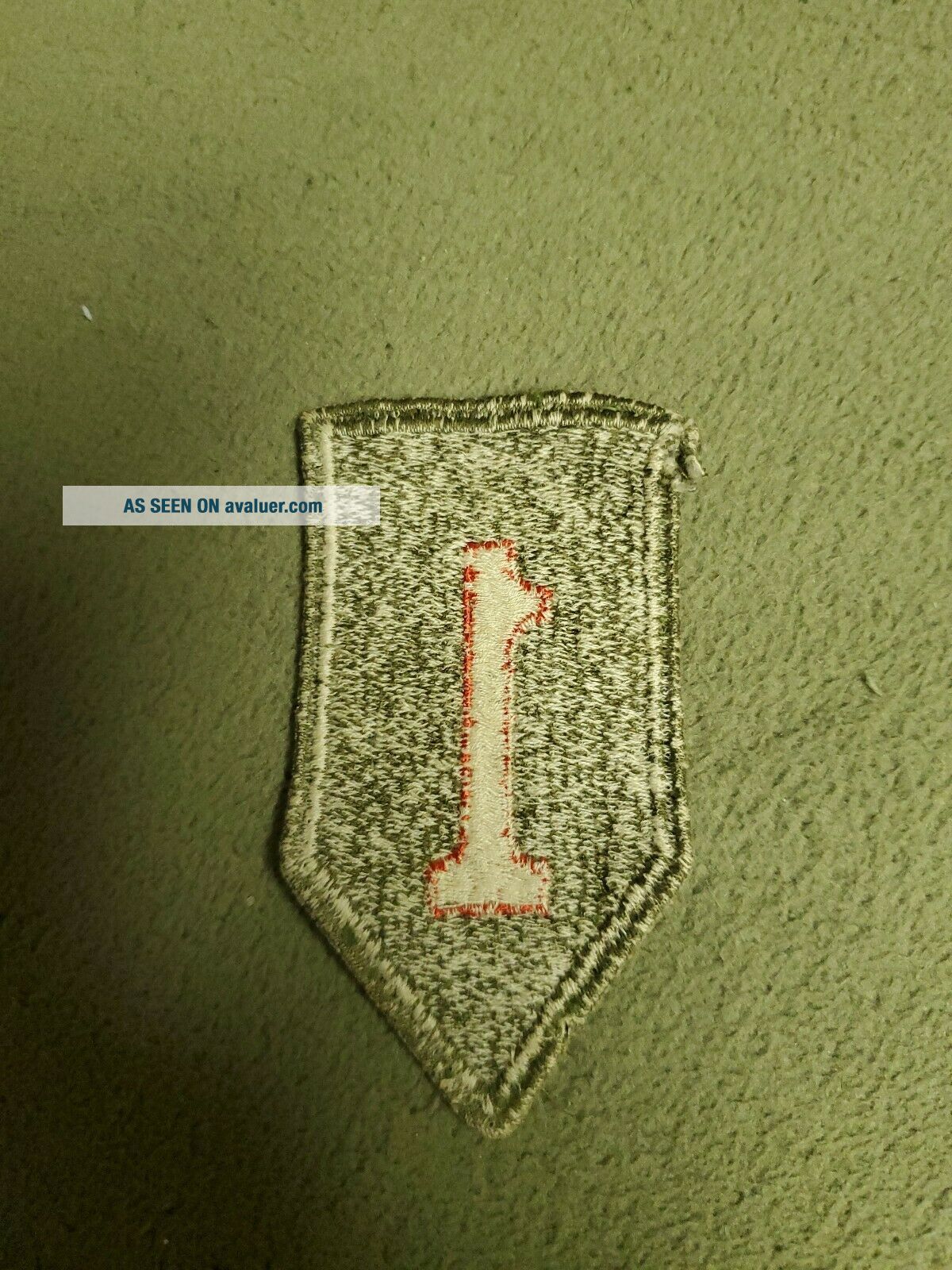 WW 2 US Army 1st Infantry Division Greenback Patch WWII | #884541