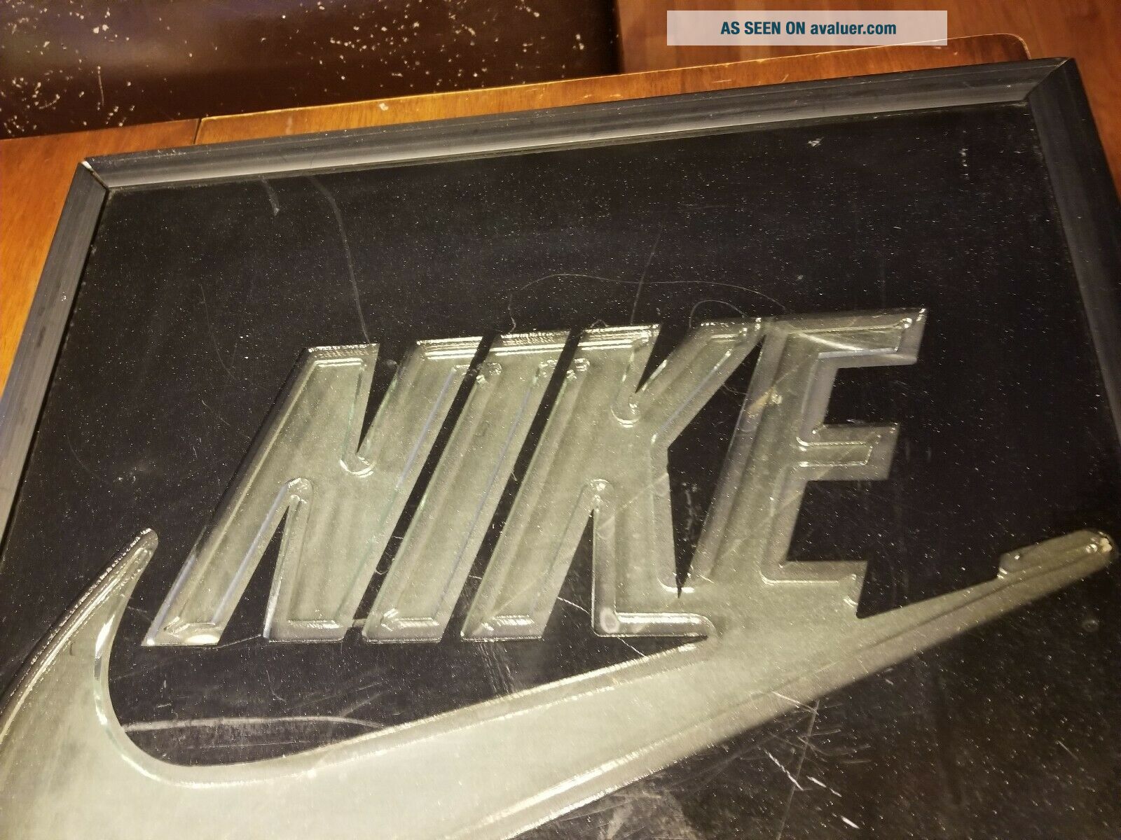 Nike Vintage 1990s Framed Neon Light Store Display Sign Swoosh ...