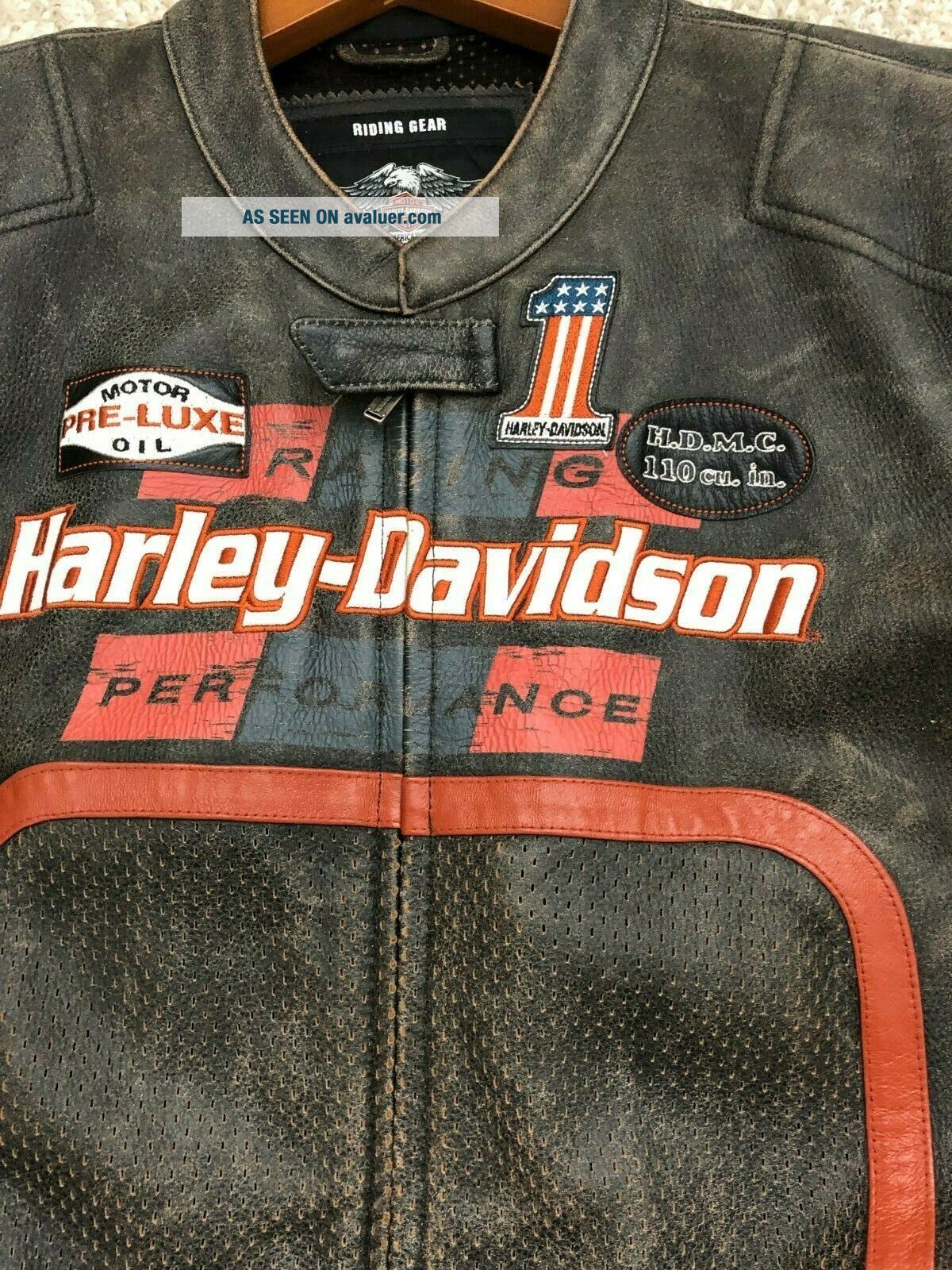 Harley Davidson Vintage Look Ventilated Leather Jacket | #903179