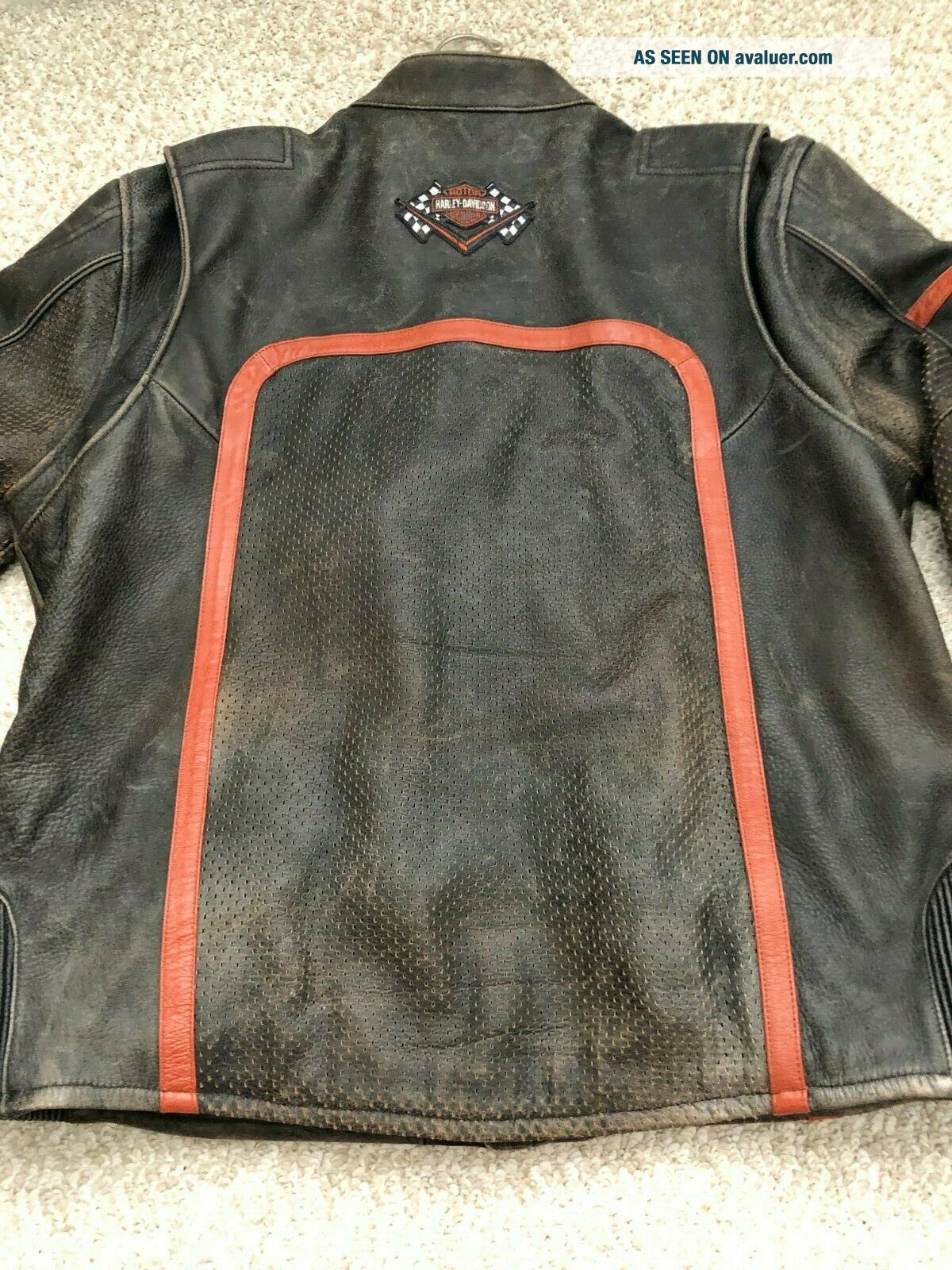 Harley Davidson Vintage Look Ventilated Leather Jacket | #903179