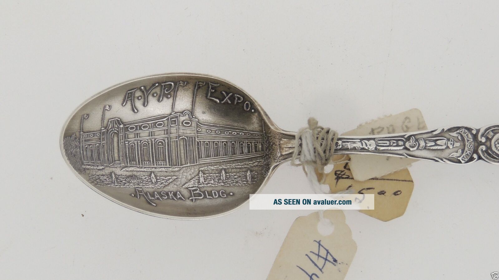 Alaska Yukon Pacific Expo Alaska Building Sterling Silver Souvenir ...