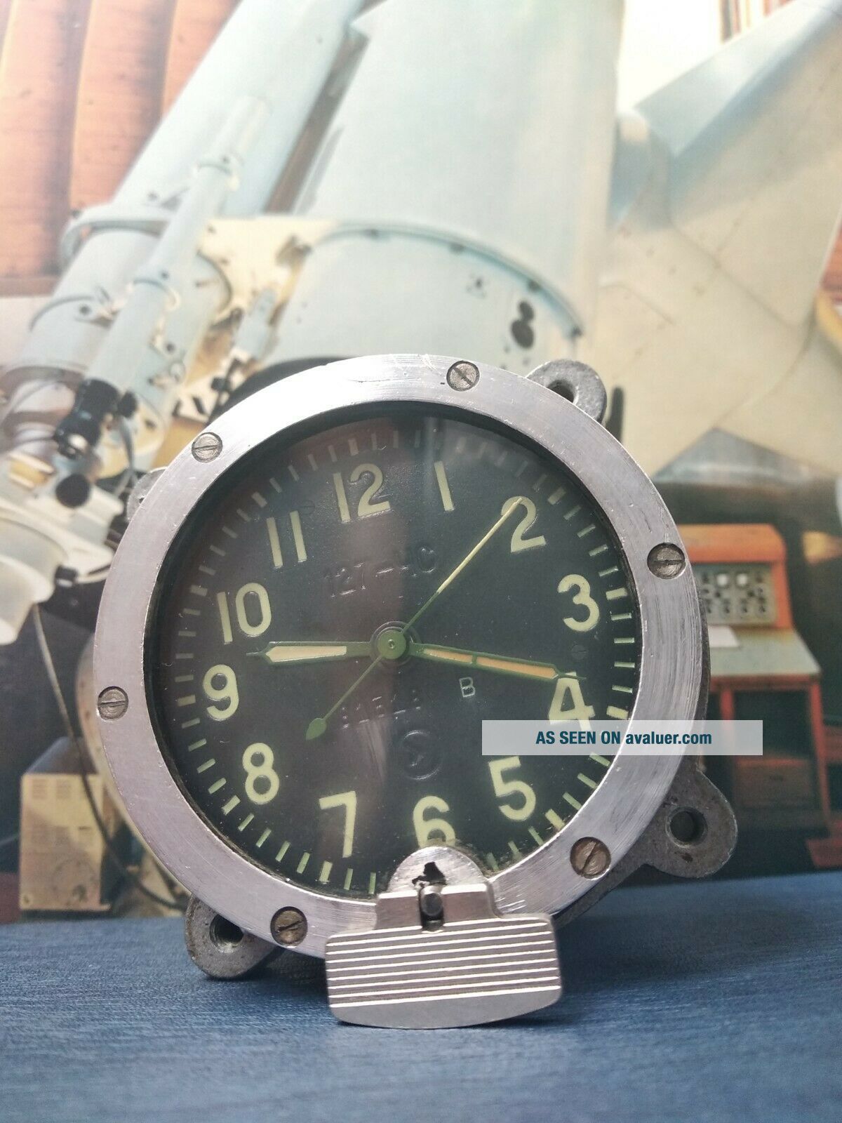 Post WW2 Period Russian USSR Clock From The Tank T 34 1950 | #908512