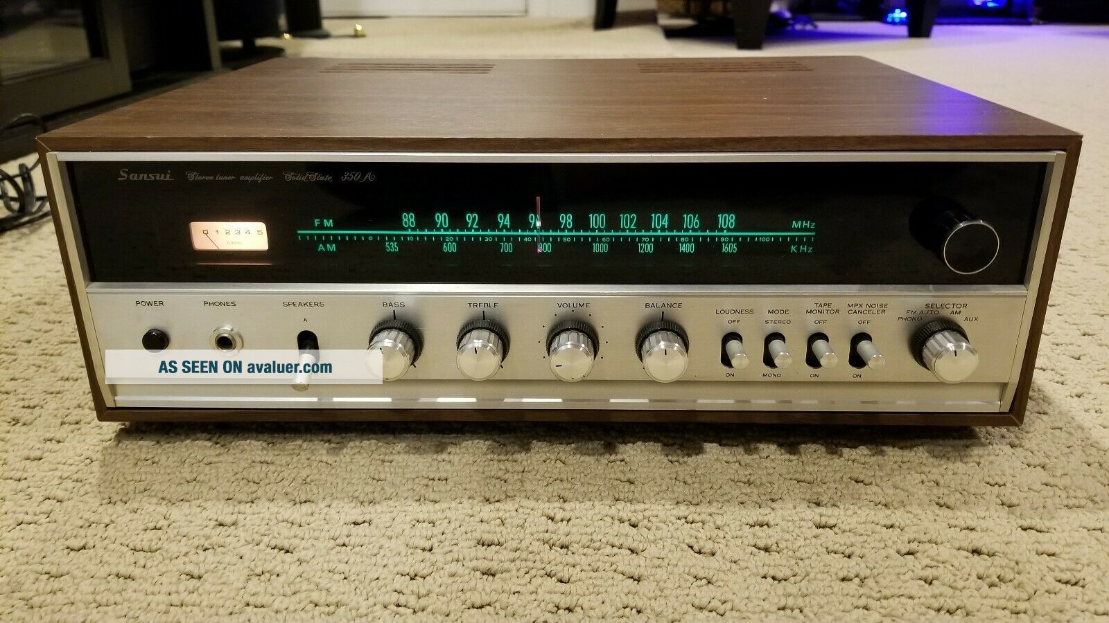 Vintage Sansui Solid State 350A AM/FM Stereo Tuner Amplifier Stereo ...