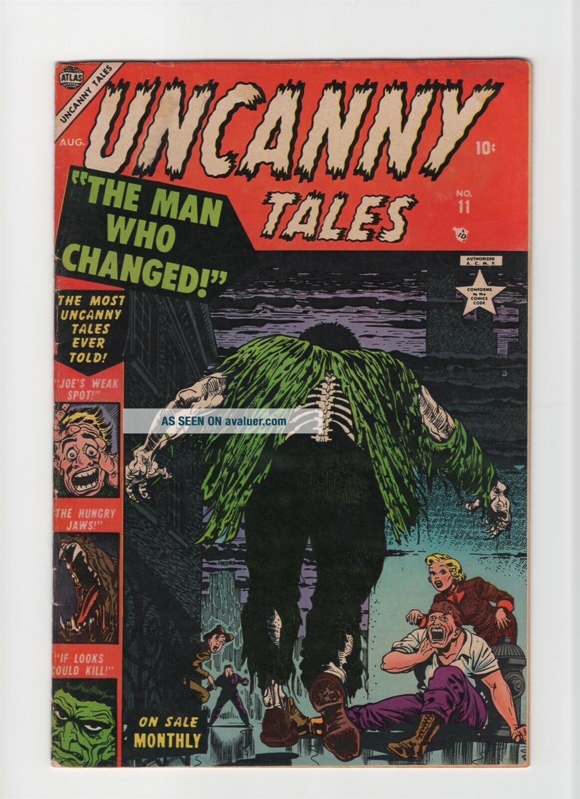 Uncanny Tales 11 VINTAGE Marvel Atlas Comic Pre - Code/Hero Horror ...
