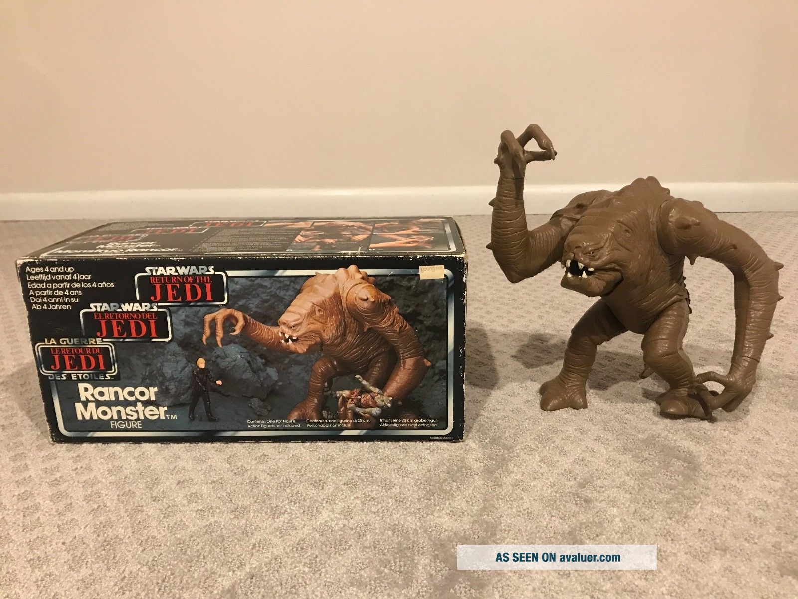 Vintage 1983 Star Wars Tri Logo Rancor Monster W/ Box | #939709