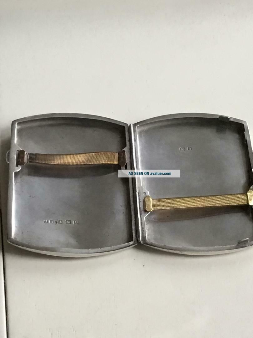 Antique Birmingham England Hallmark Sterling Silver Cigarette Case ...