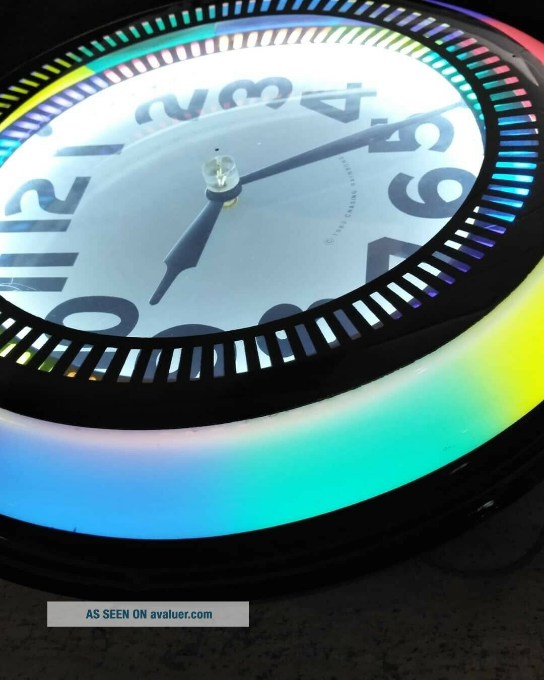 RARE VTG. ELECTRIC NEON CLOCK Chasing Rainbow Wurlitzer Jukebox | #962488