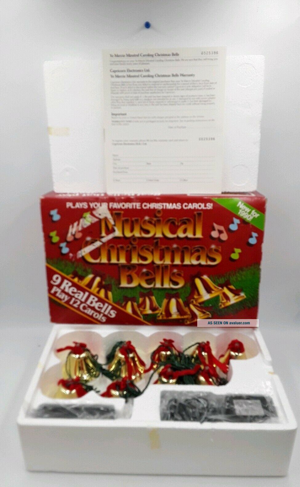Vintage Musical Christmas Bells 1990 By CAPRICORN 9 Bells 12 Songs Old ...
