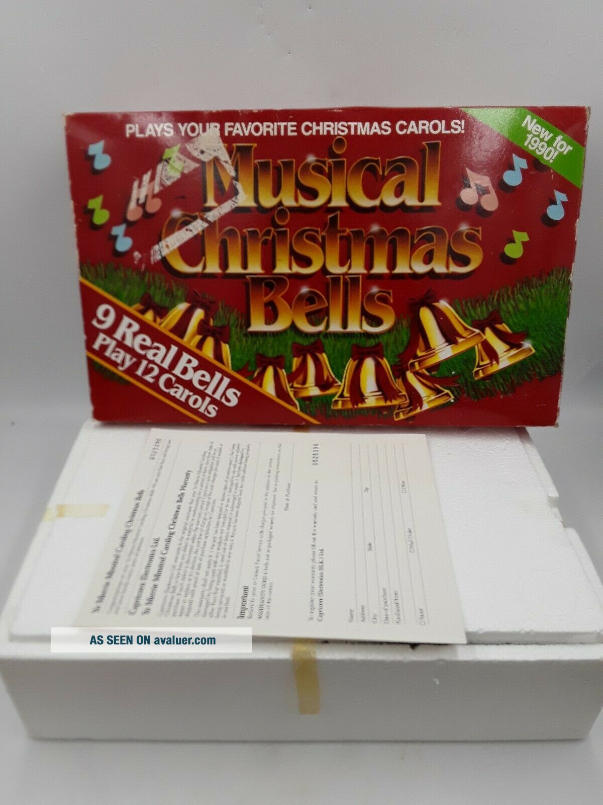 Vintage Musical Christmas Bells 1990 By CAPRICORN 9 Bells 12 Songs Old ...