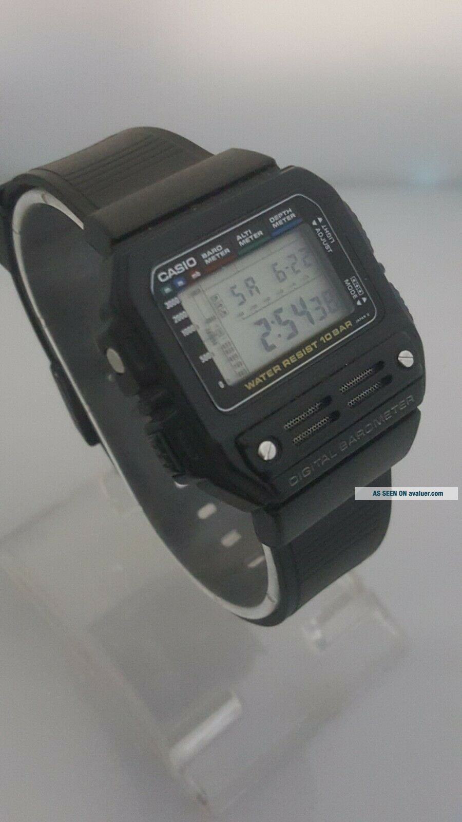 VINTAGE CASIO 560 BM - 100WJ DIGITAL BAROMETER WATCH | #983929