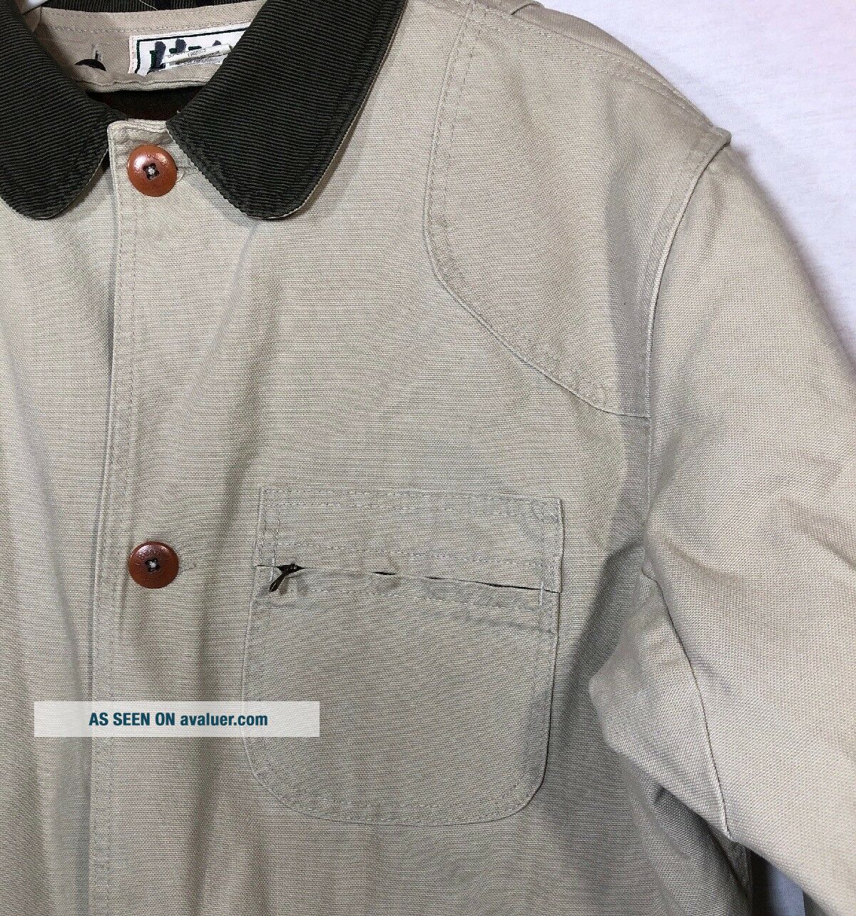 LL Bean Mens Large Tall Barn Coat Wool Lined Field Canvas Farm Jacket ...