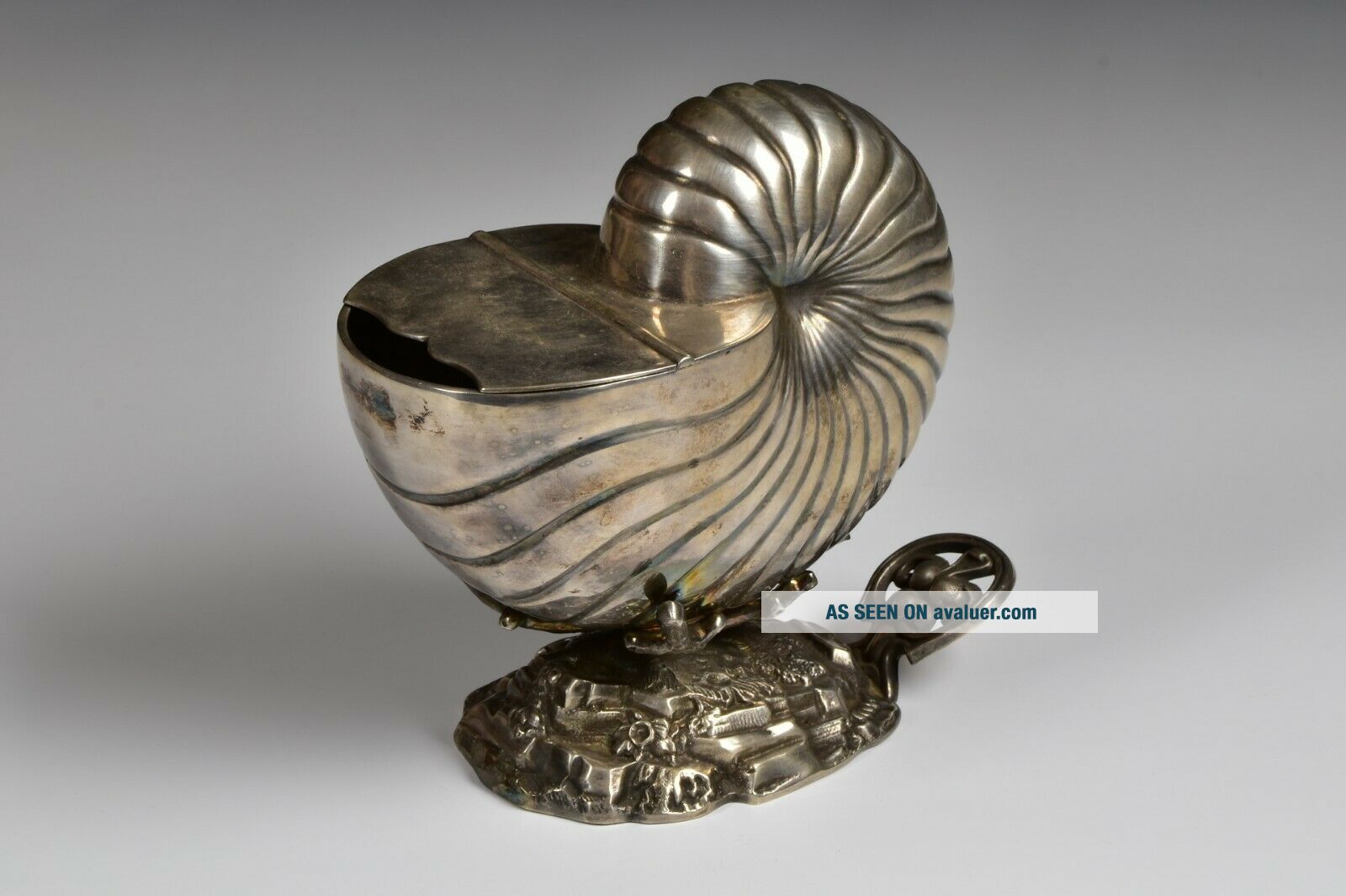 Victorian Continental Figural Nautical Silver Plate Shell Spoon Warmer ...