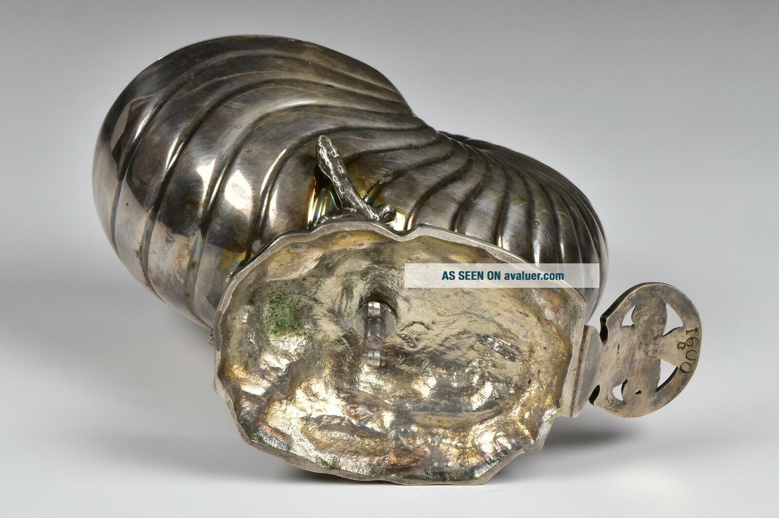 Victorian Continental Figural Nautical Silver Plate Shell Spoon Warmer ...