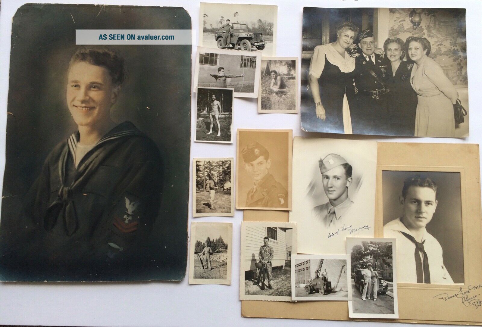 WW2 Military Soldiers Army Navy 14 Photographs B&W And Color Tinted ...