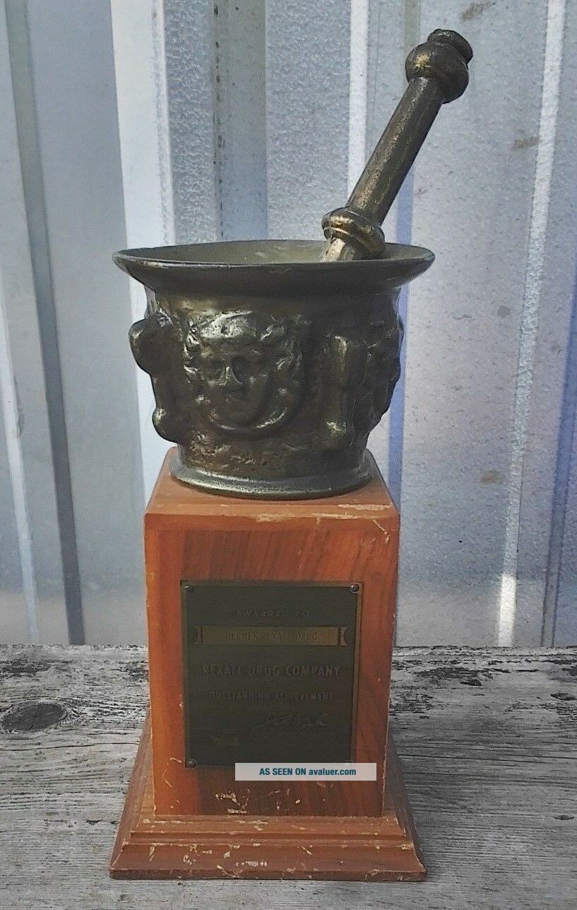 Vintage 1957 Rexall Drug " Outstanding Achievement " Award Hermes ...