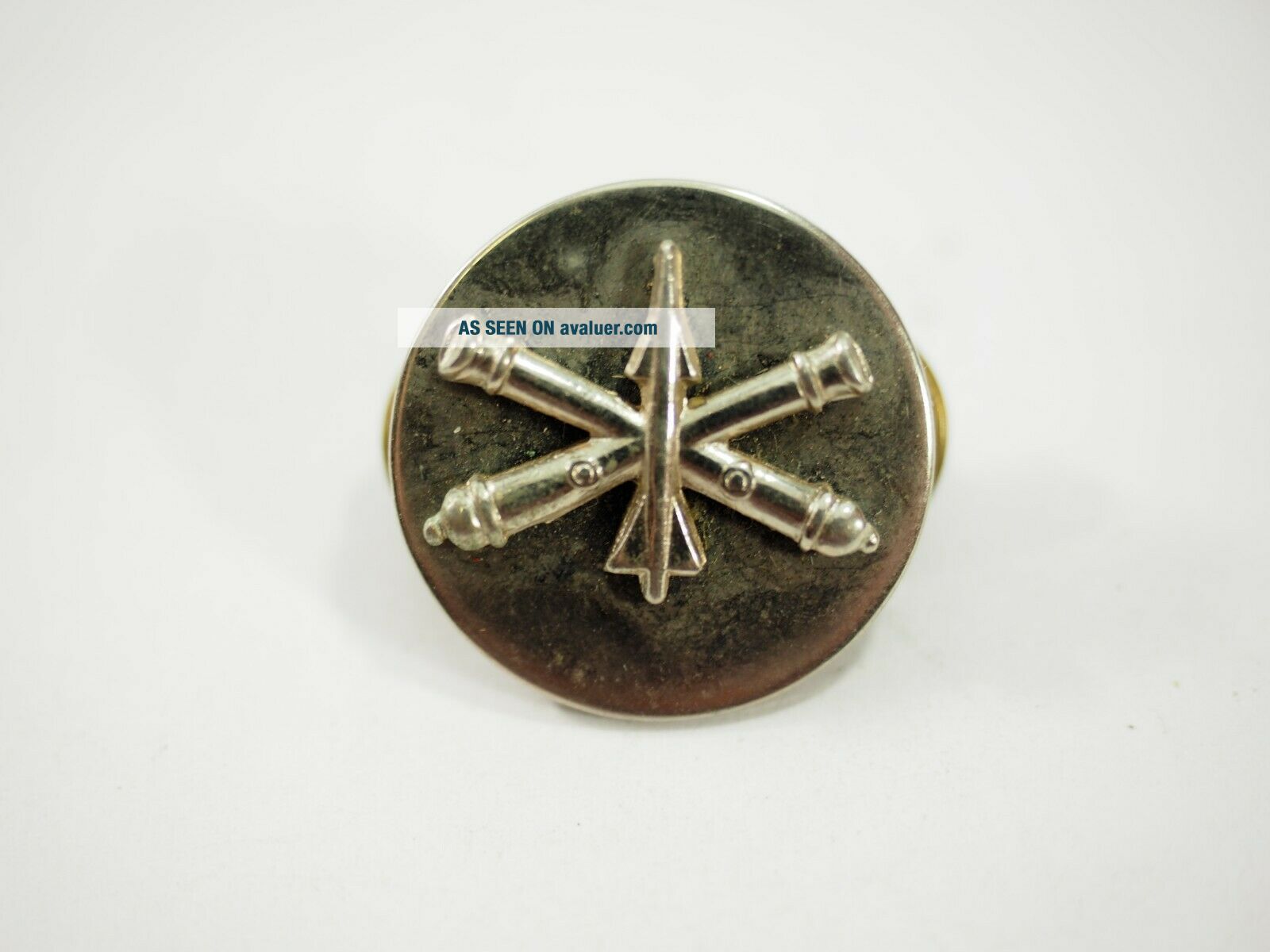 US Army Air Defense Artillery Enlisted Korea Era Silver Insignia Pin ...