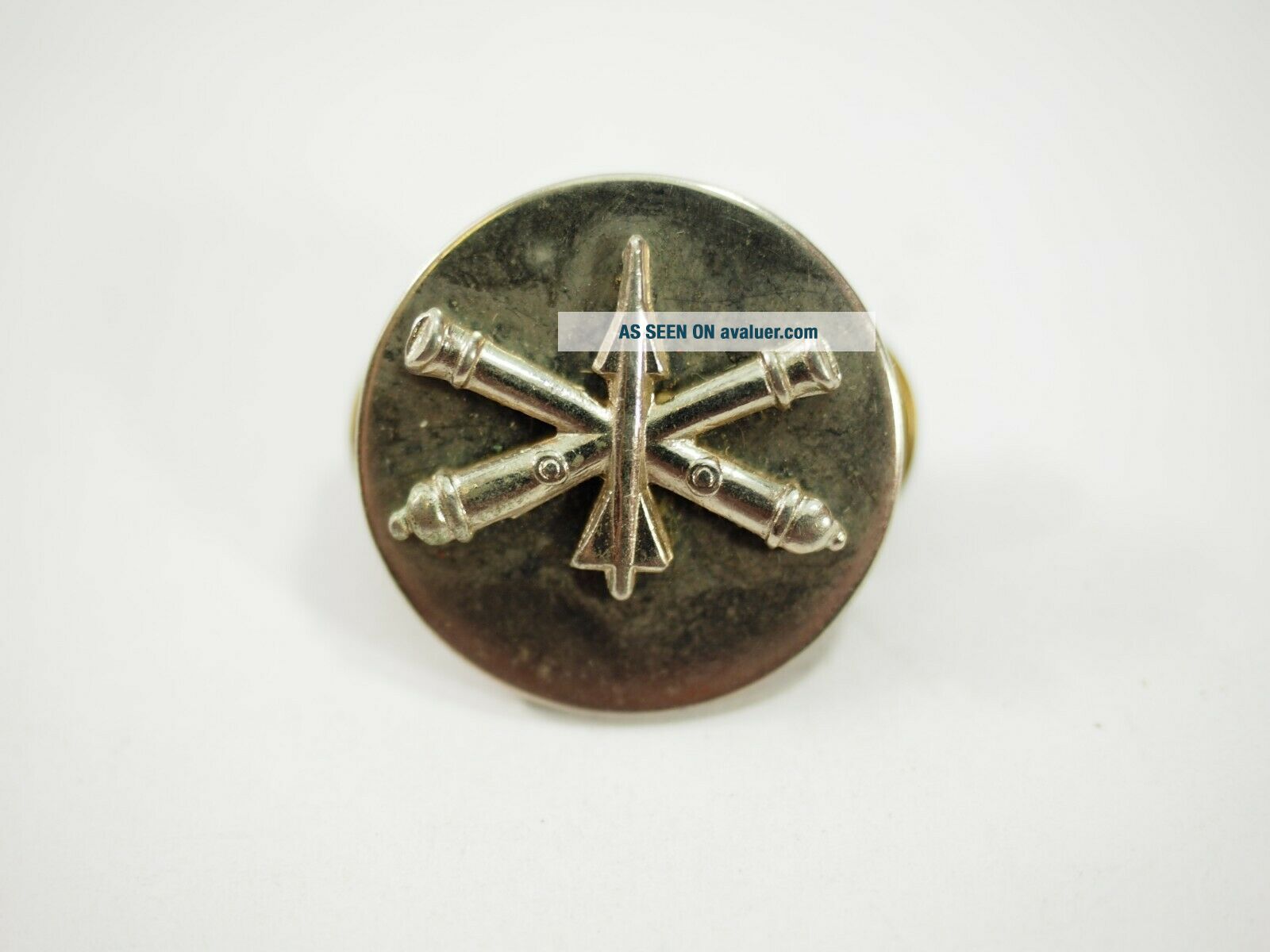 US Army Air Defense Artillery Enlisted Korea Era Silver Insignia Pin ...