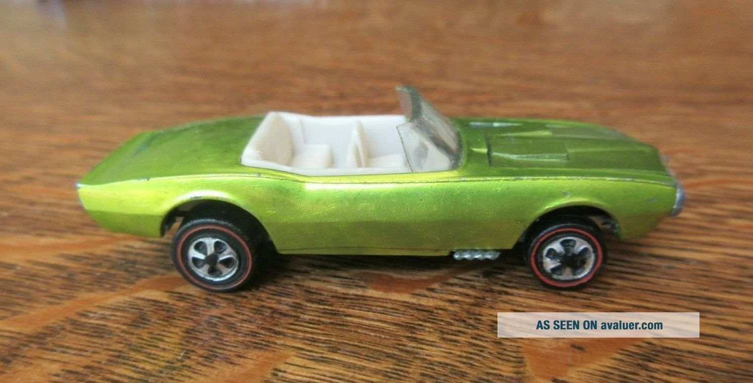 Vintage 1968 Redline Hot Wheels Car CUSTOM FIREBIRD Chartreuse W/White ...