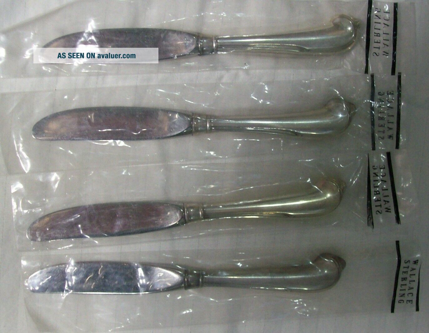 Wallace Sterling Silver Grand Colonial 4 Pc Butter? Knife 6 " Pistol ...