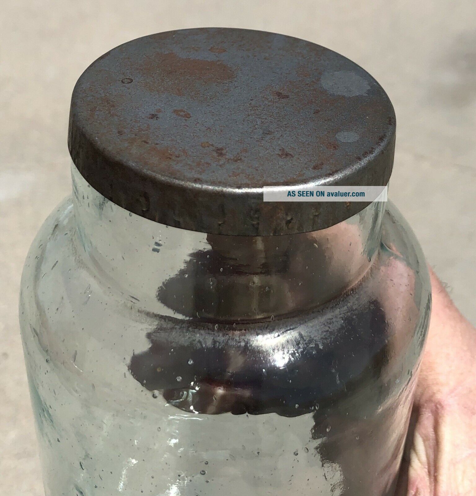 Old ViNtAgE EUREKA 6 PATD DEC 27TH 1864 Antique FRUIT JAR QUART | #1018672