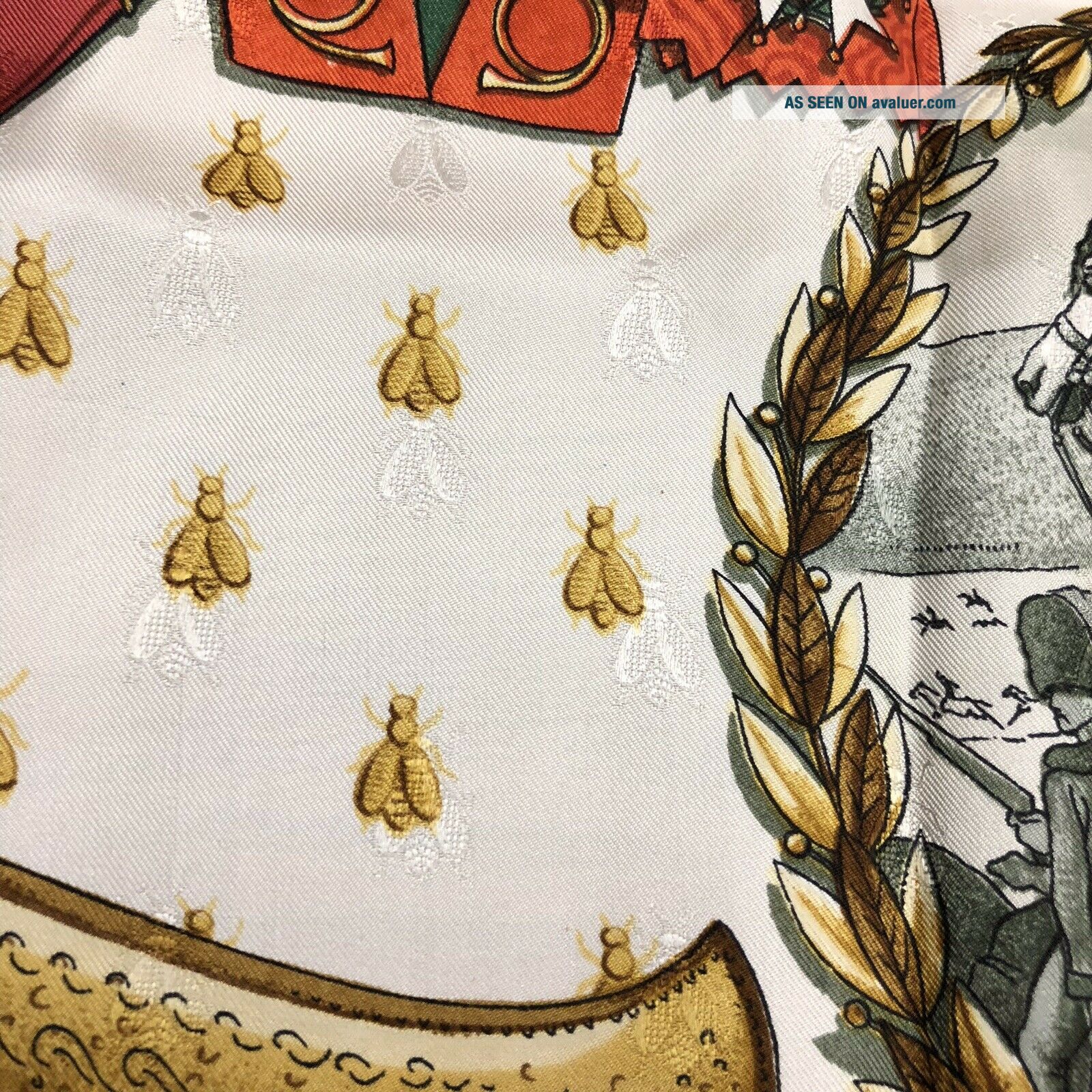 AUTHENTIC HERMES PARIS ICONIC NAPOLEON JACQUARD SILK SCARF VINTAGE 90 ...