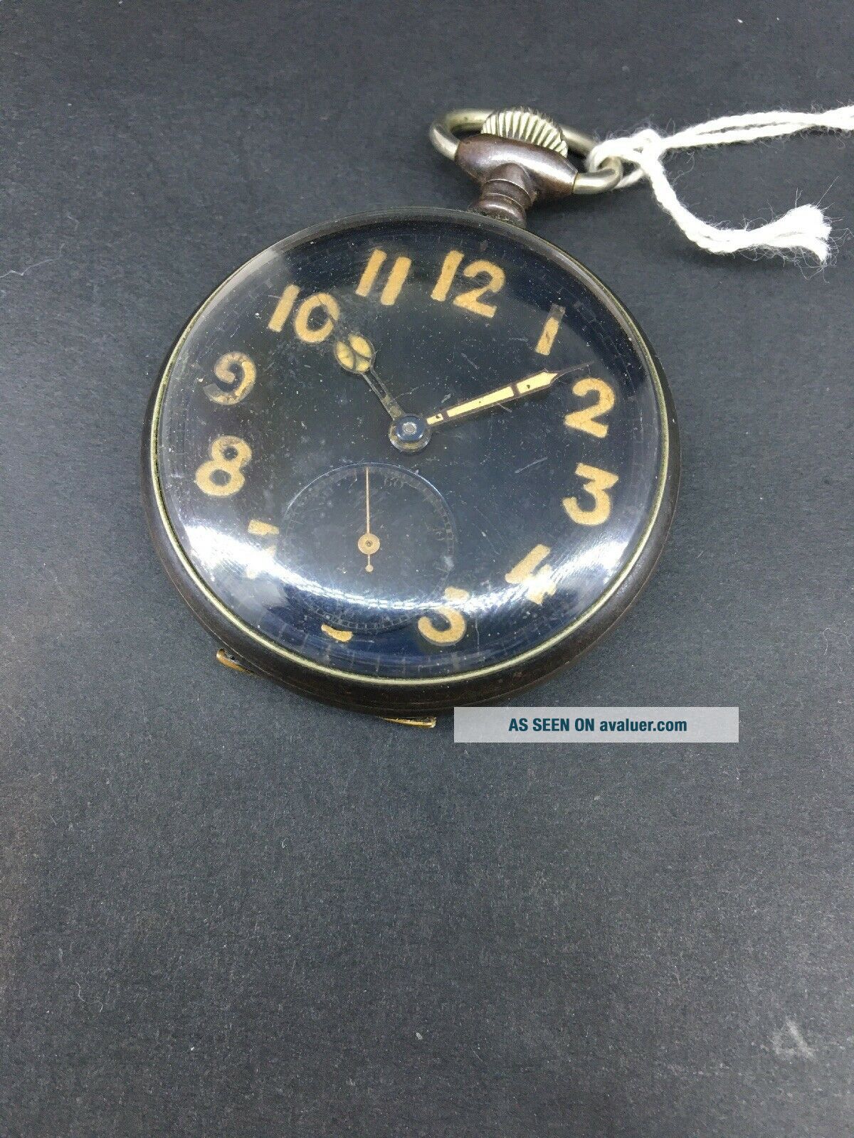 Cyma Gun Metal Antique Vintage Military Pocket Watch. | #1045411