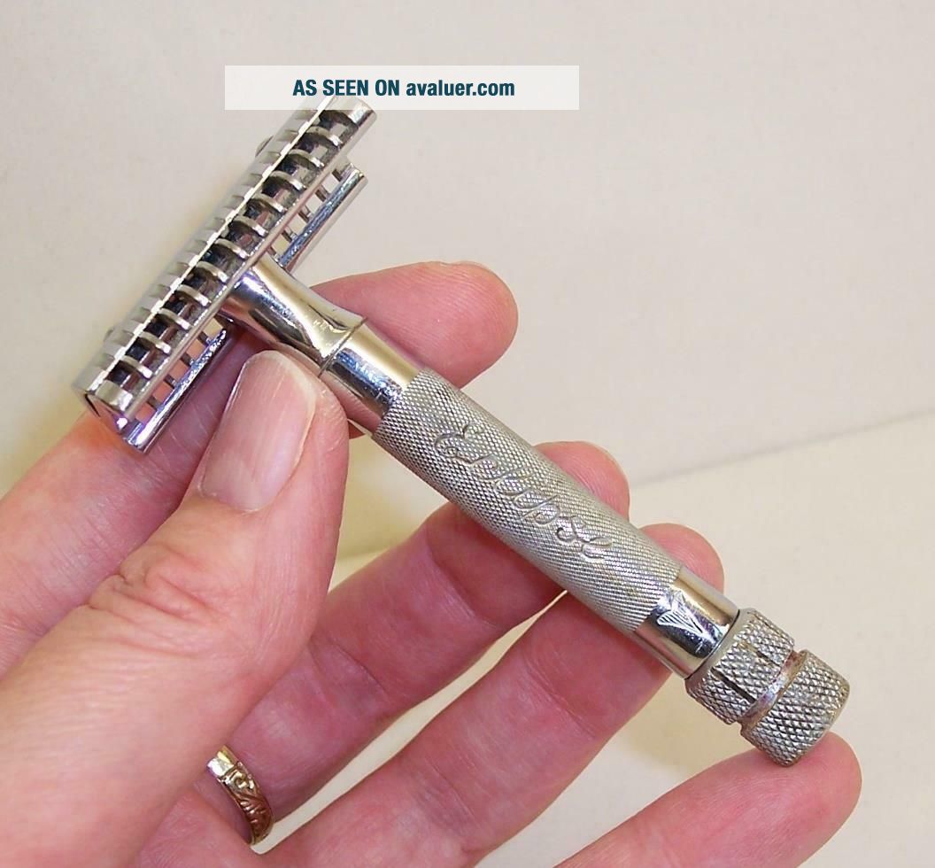 RARE Vintage ECLIPSE Red Ring SAFETY RAZOR Sheffield ENGLAND | #1048438