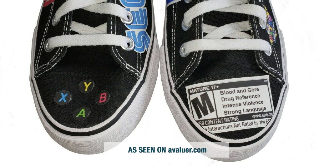 RETRO ARCADE GAMING SHOE VINTAGE XBOX PS4 GAMEBOY NINTENDO STYLE ...