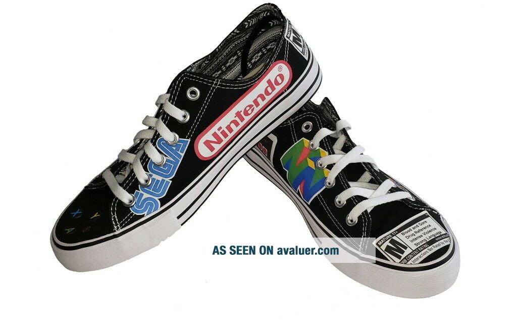 RETRO ARCADE GAMING SHOE VINTAGE XBOX PS4 GAMEBOY NINTENDO STYLE ...