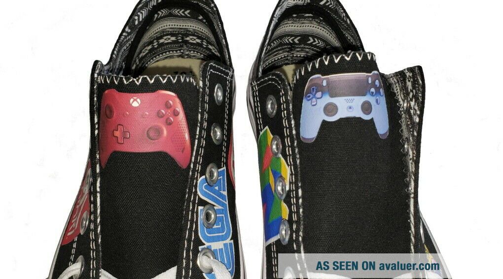 RETRO ARCADE GAMING SHOE VINTAGE XBOX PS4 GAMEBOY NINTENDO STYLE ...