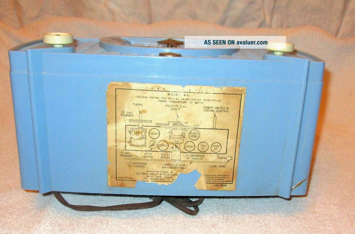 Vintage Olympic Eames Era Model 441 Antique Radio | #1083219