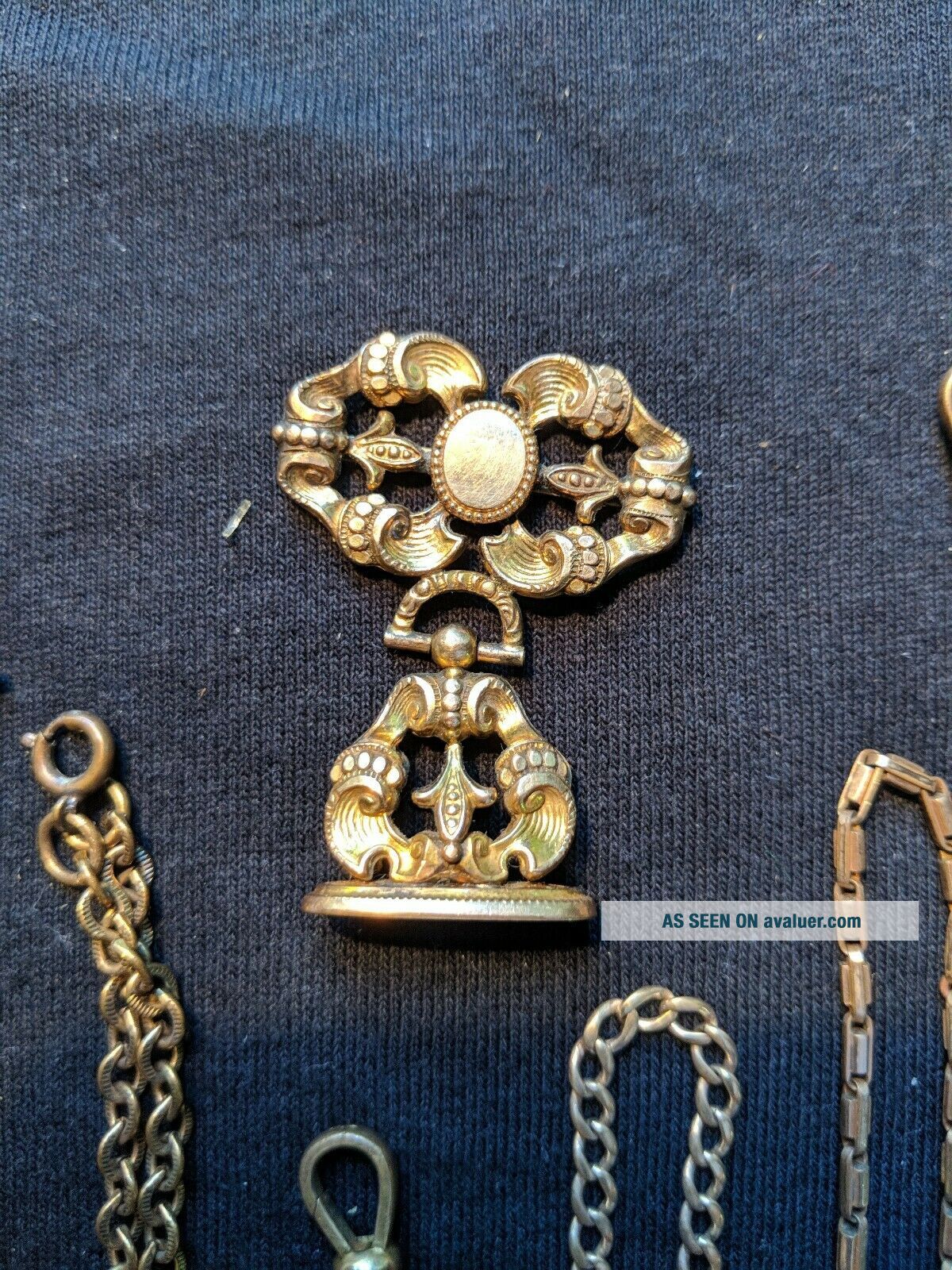 14 Vintage Gold Watch Chains And Gold Watch Fobs | #1087386