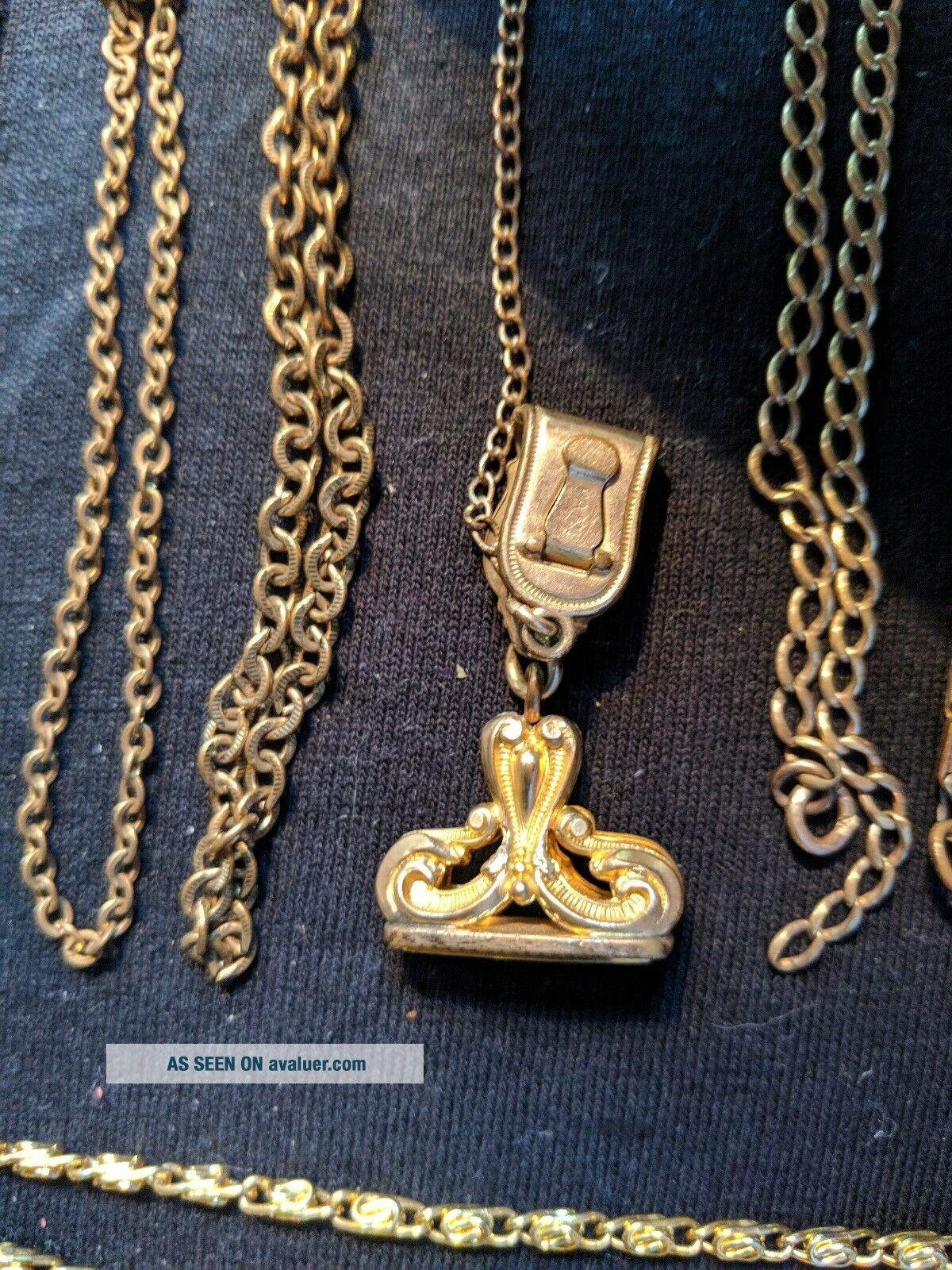 14 Vintage Gold Watch Chains And Gold Watch Fobs | #1087386