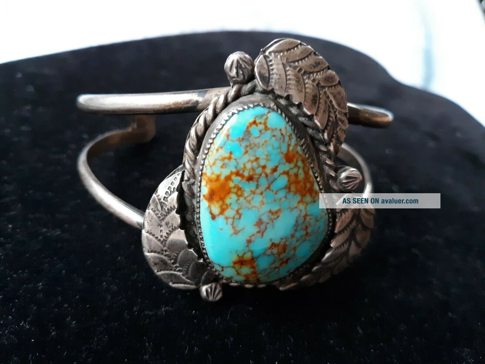 Vintage 1970s Native American Navajo Sterling & Turquoise Bracelet ...