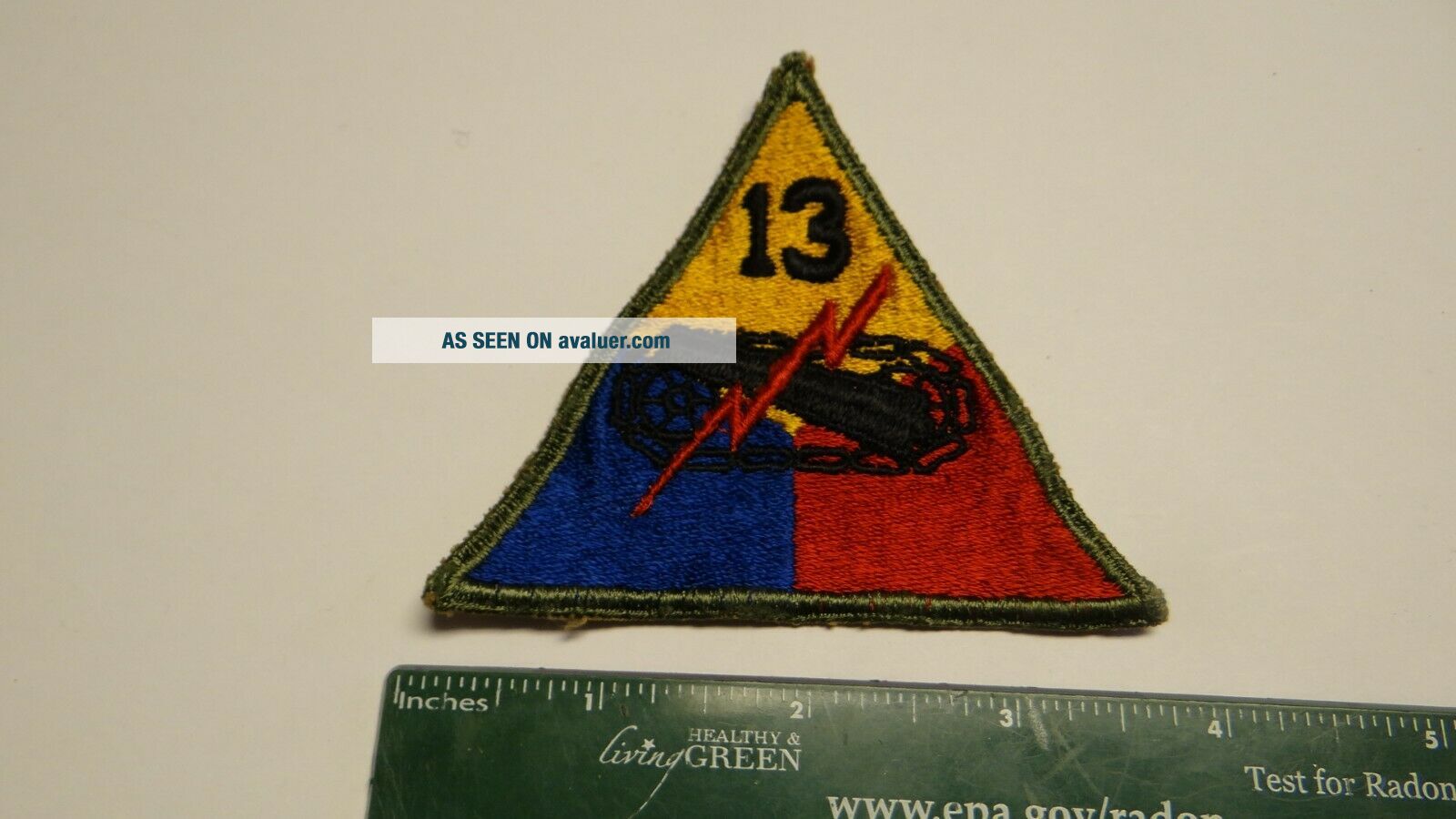 WWII US Army 13th Armored Division NO GLOW Cut Patch | #1089951