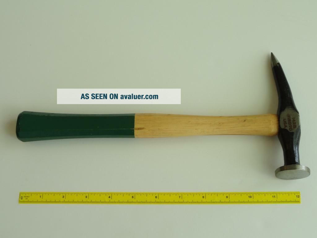 VTG Proto 1428 Auto Body Hammer Pick Wood Handle Double End Tool USA ...
