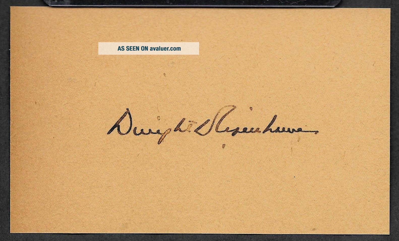 Dwight D Eisenhower Autograph Reprint On Period 1940s 3X5 Card | #1110179