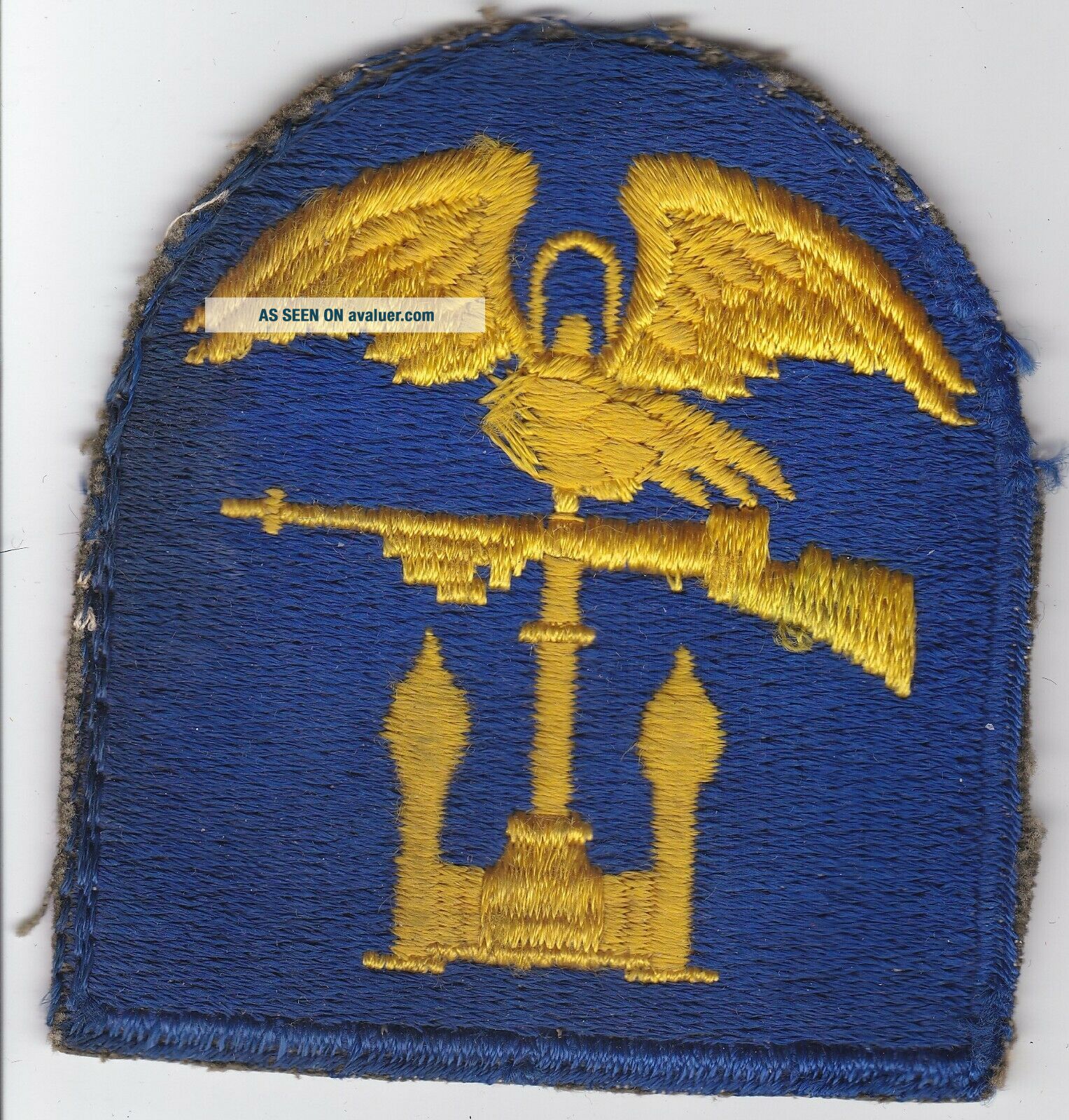AMPHIBIOUS FORCES US ARMY PATCH WW2 WWII SSI FACTORY ERROR HEADLESS ...