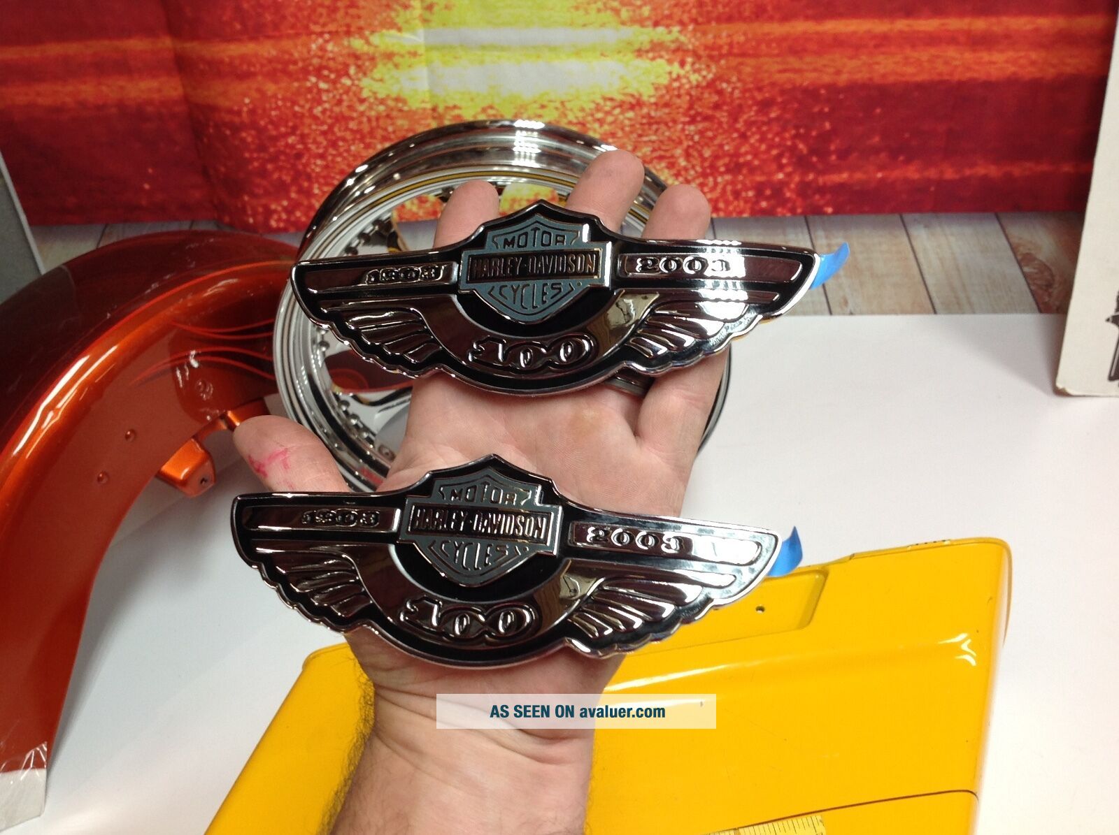 Very Rare OEM Harley 2003 100th Anniversary Gas Fuel Tank Emblems ...