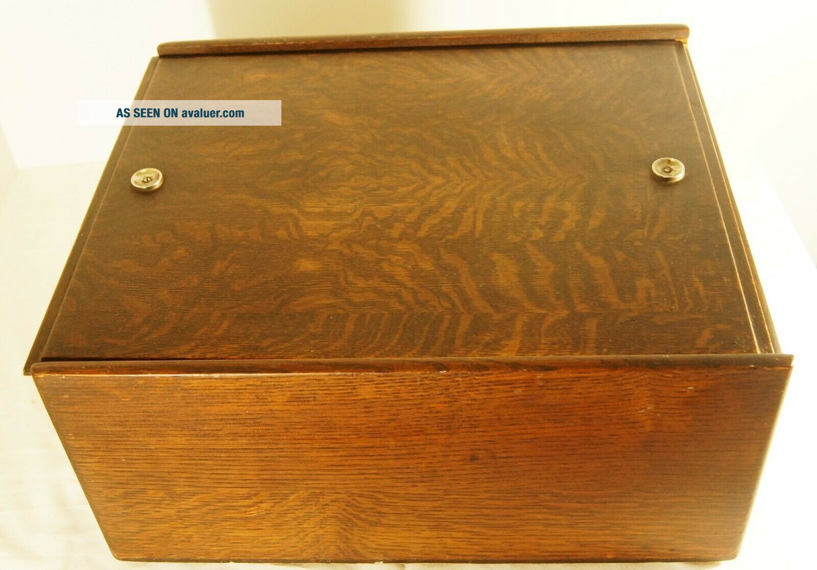 Vintage NCR Oak Wood Receipt Credit File Box Dividers Instructions ...