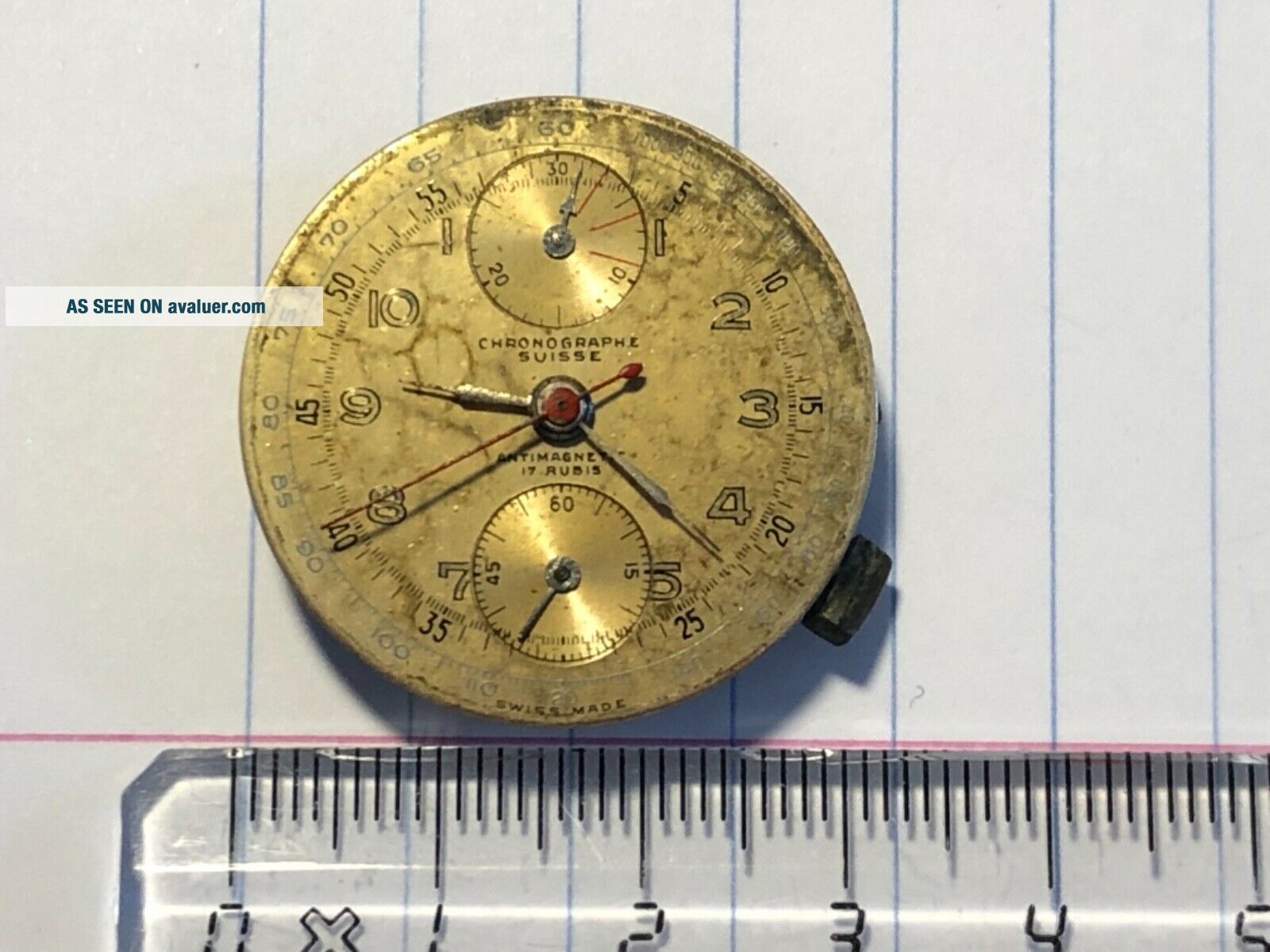 Vintage Venus Column Wheel Chronograph Movement Uhrwerk Mouvement ...