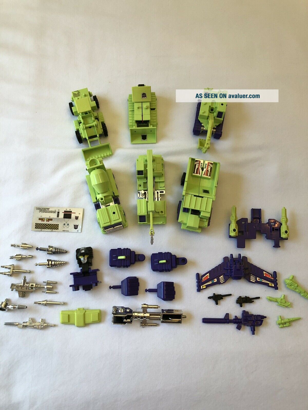Vtg 1984 Transformers G1 Devastator Constructicons Robot Hasbro Takara ...