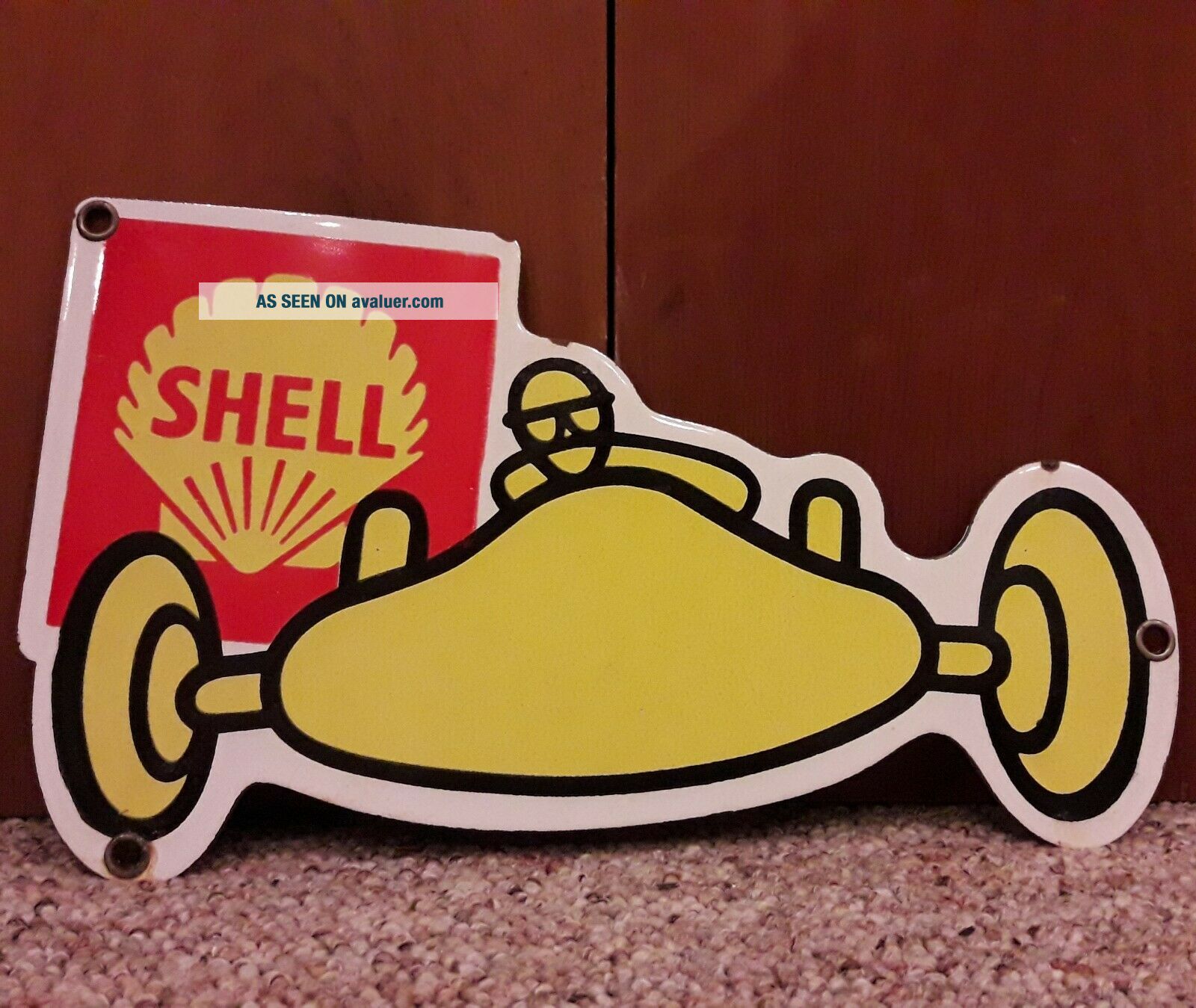 VINTAGE SHELL GASOLINE PORCELAIN SHELL OIL Service Station PUMP PLATE ...