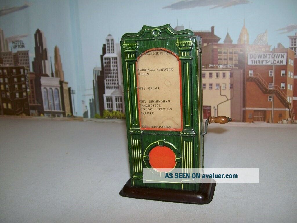 Vintage Prewar Bing O & 1 Gauge Destination Sign With Scrolling UK City ...