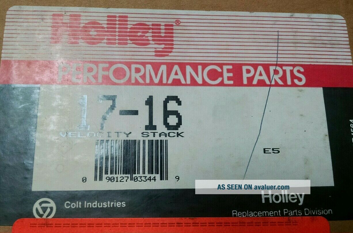 NOS Holley Dominator Carburetor Velocity Stacks Rare 3 " Holley 1050 ...