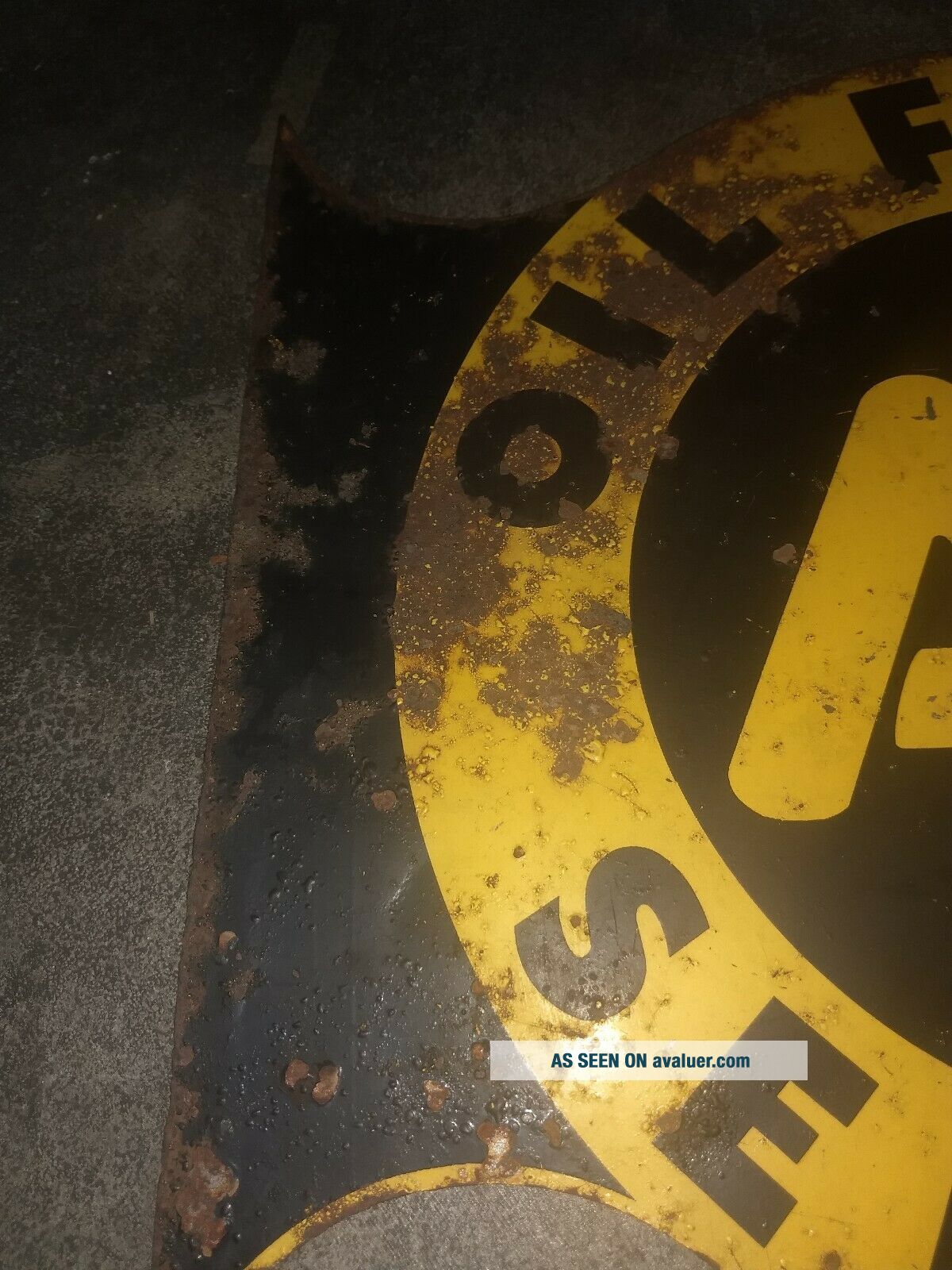 RARE AC OIL FILTER SERVICE GAS STATION ADVERTISING METAL FLANGE SIGN ...