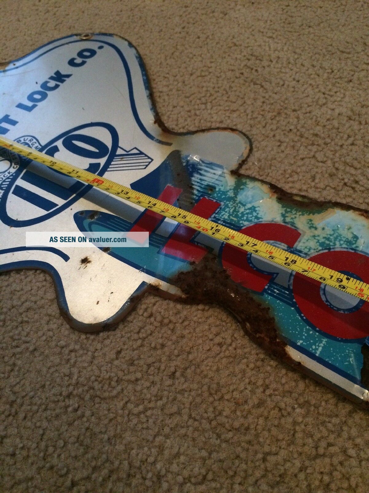 Vintage Metal Sign Double Sided Key Company Old Store Advertising ...