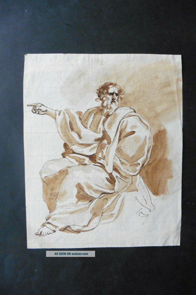 ITALIAN NEOCLASSICAL SCHOOL 18thC - PORTRAIT OF A BEARDED MAN - INK ...