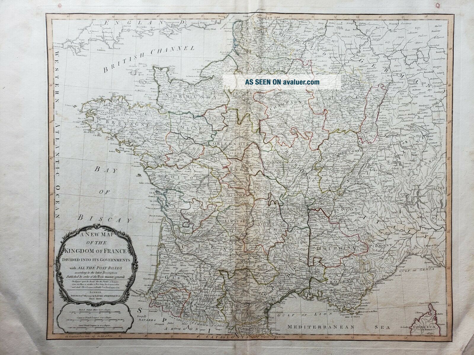 Antique Map Of The Kingdom Of France During The Rule Of Napoleon | #1231902